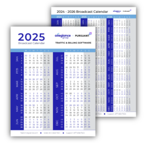 Broadcast Calendar 2025 - Allegiance Group + Pursuant