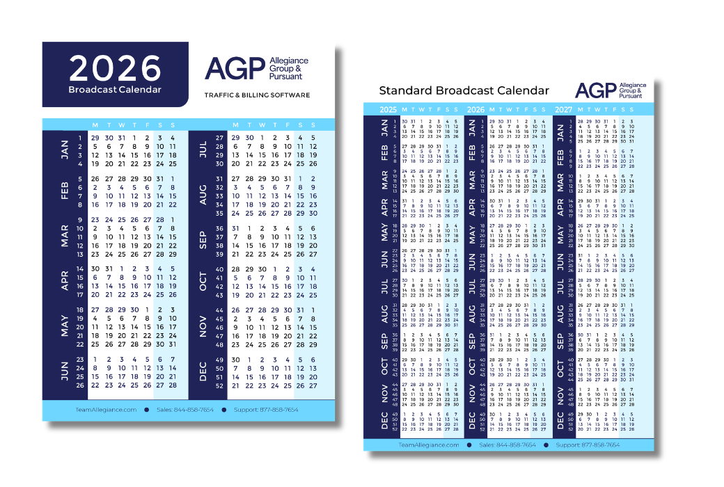 Broadcast Calendar 2026 - AGP